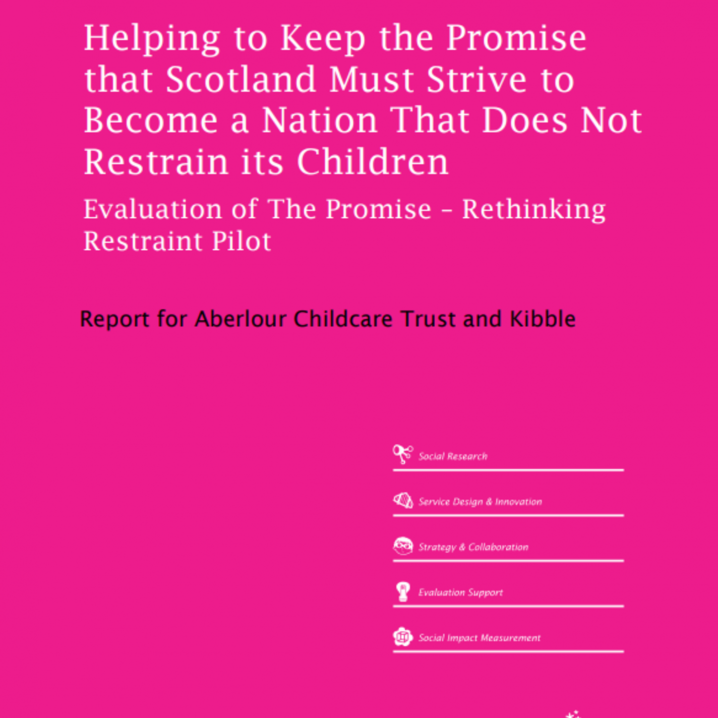 Aberlour | Partnership delivers Promise pilot on reducing restraint Aberlour | Partnership delivers Promise pilot on reducing restraint